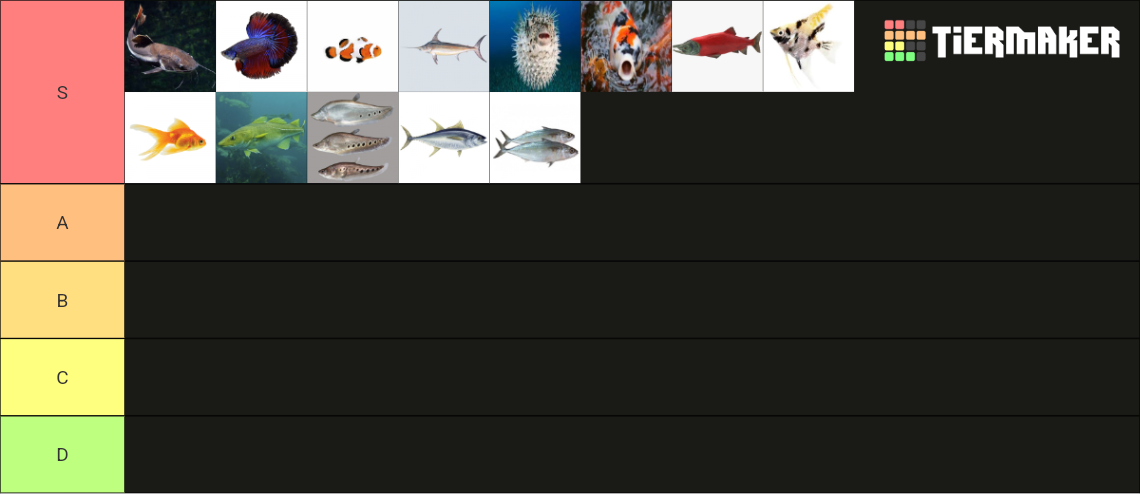 Fish Tier List (Community Rankings) - TierMaker