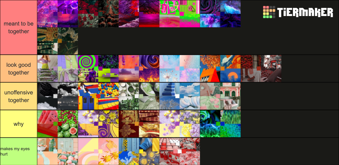 Colour Combinations Tier List (Community Rankings) - TierMaker
