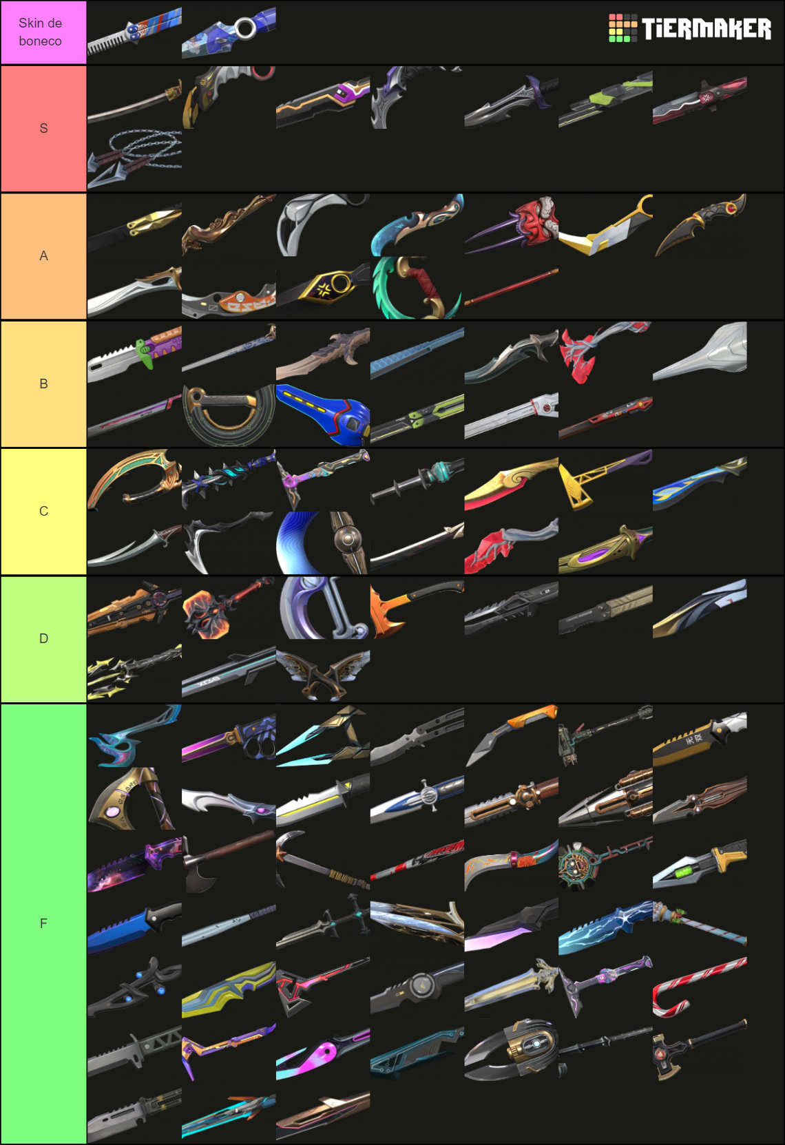 Valorant Melee (as of MK.VII Liberty) Tier List (Community Rankings ...