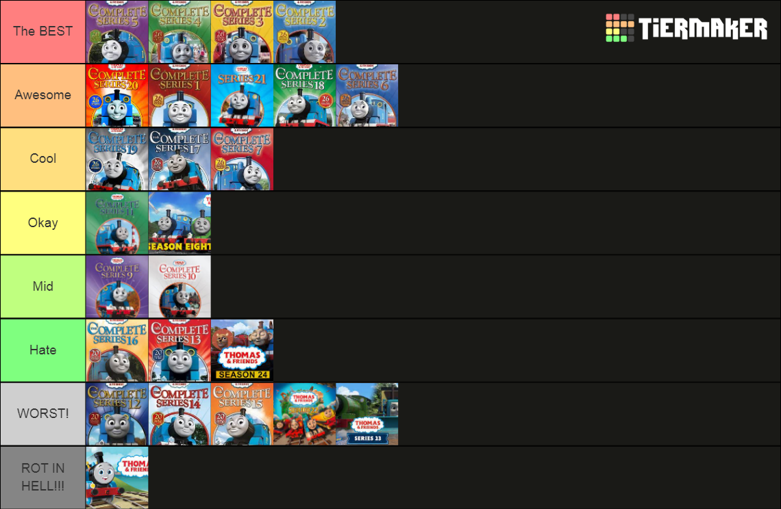 Thomas And Friends Seasons Tier List (Community Rankings) - TierMaker Thomas And Friends Seasons Tier List (Community Rankings) - TierMaker