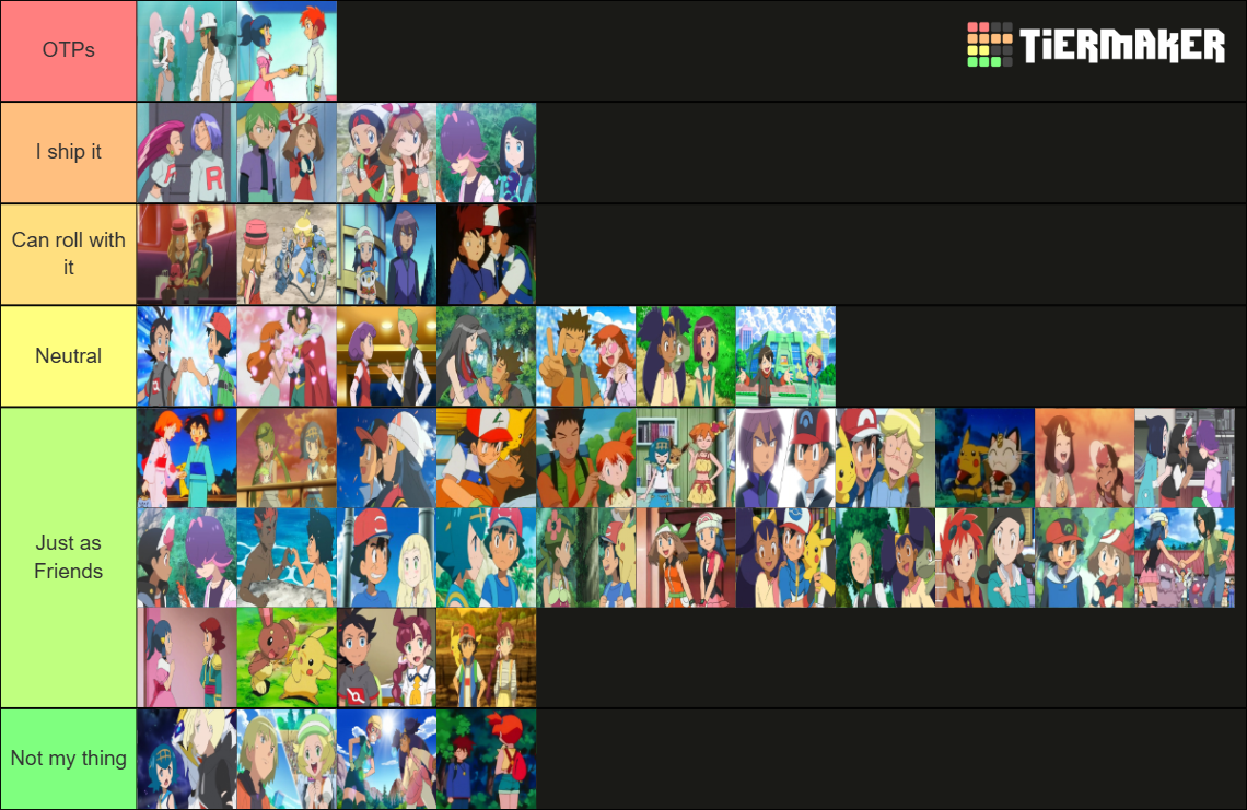 Pokemon Anime Shipping Tier List (Community Rankings) - TierMaker
