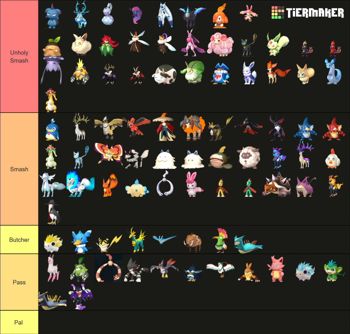 Palworld Smash or Pass Tier List (Community Rankings) - TierMaker