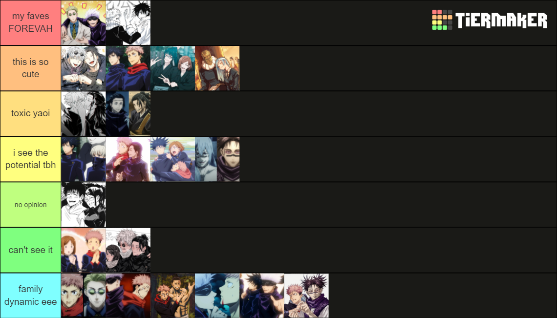Jujutsu kaisen ships (manga readers) Tier List (Community Rankings ...