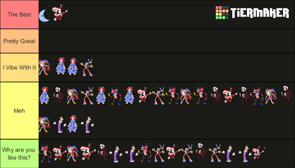 The Amazing Digital Circus Ships Tier List (Community Rankings) - TierMaker