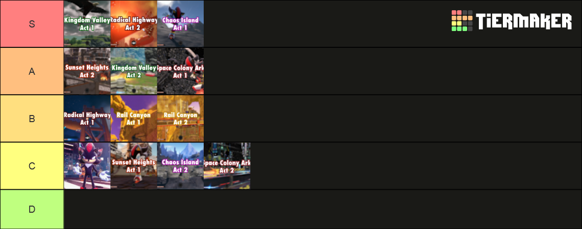 Shadow Generations Stages Tier List (Community Rankings) - TierMaker
