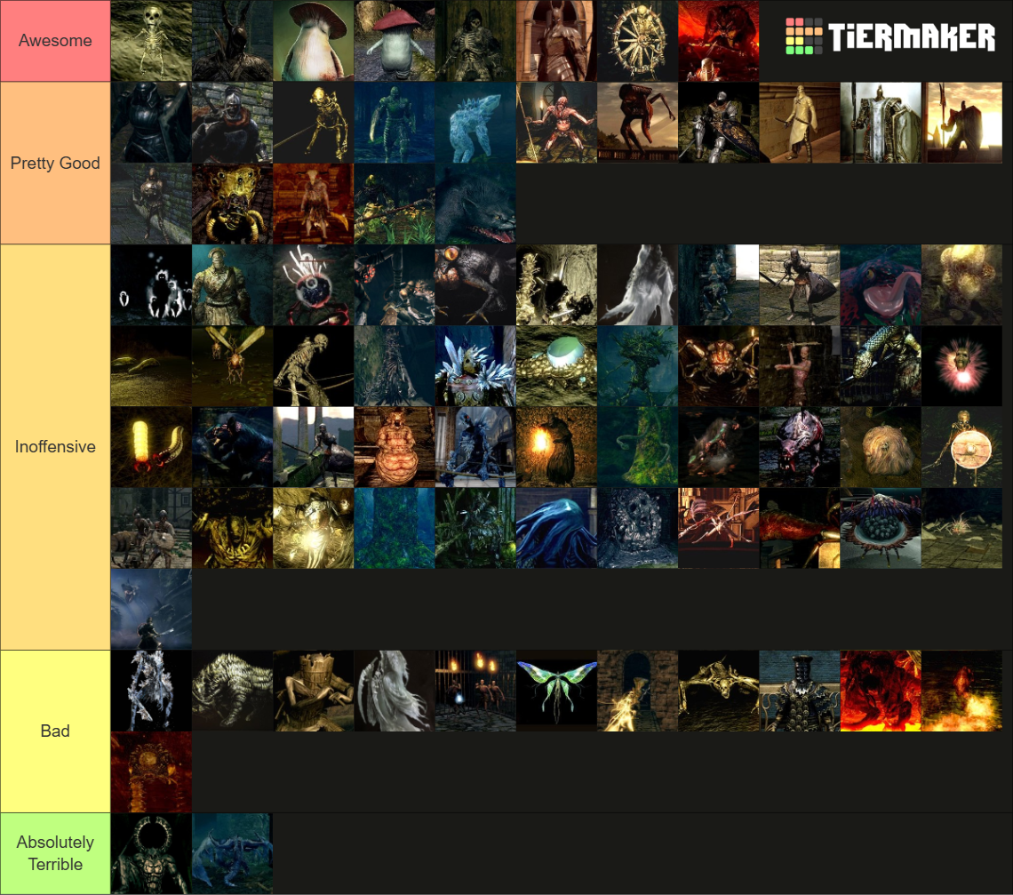 Dark Souls 1 Enemies Tier List (Community Rankings) - TierMaker