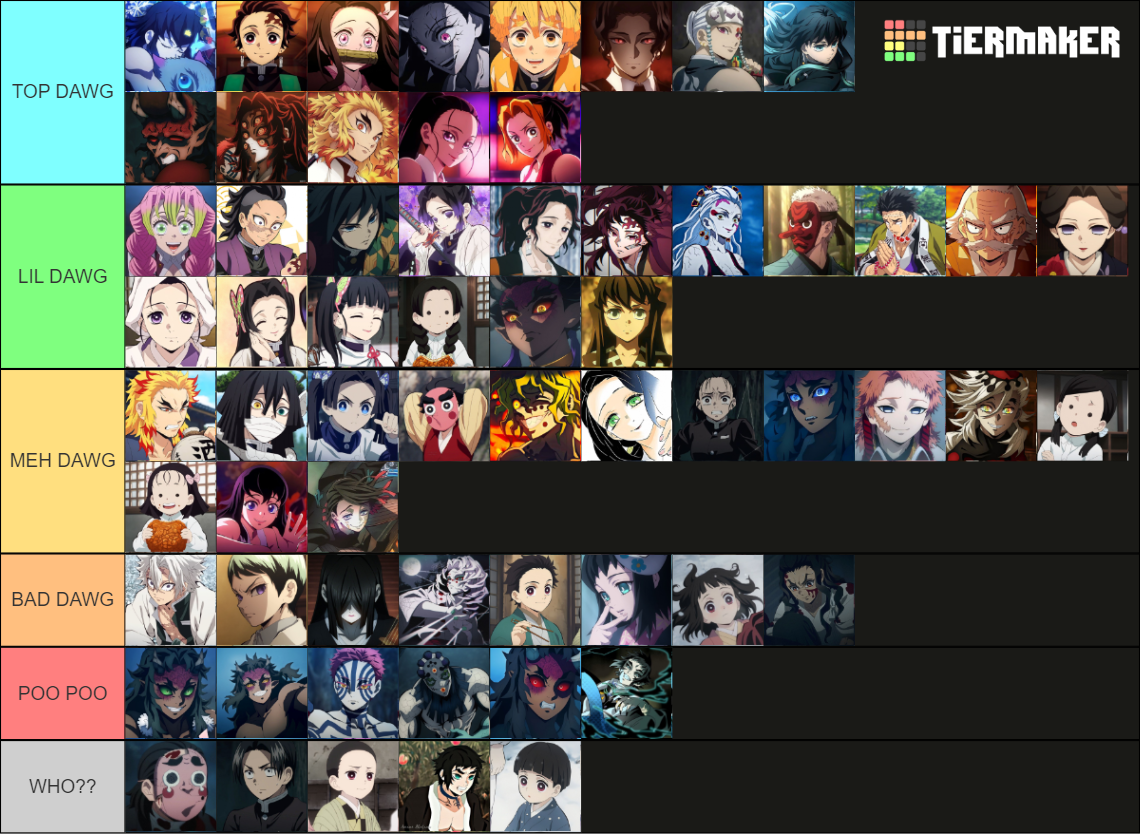 All Demon slayer Characters TierList! Tier List (Community Rankings) - TierMaker