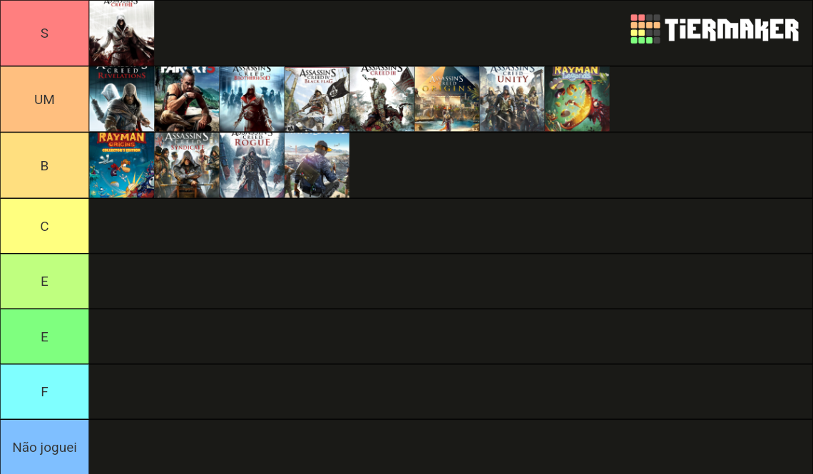 Ubisoft Games Tier List (Community Rankings) - TierMaker