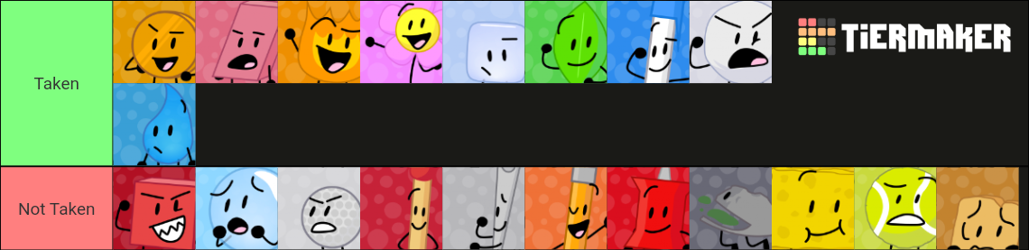 BFB fan-made Icons by pen-cap updated again Tier List (Community ...