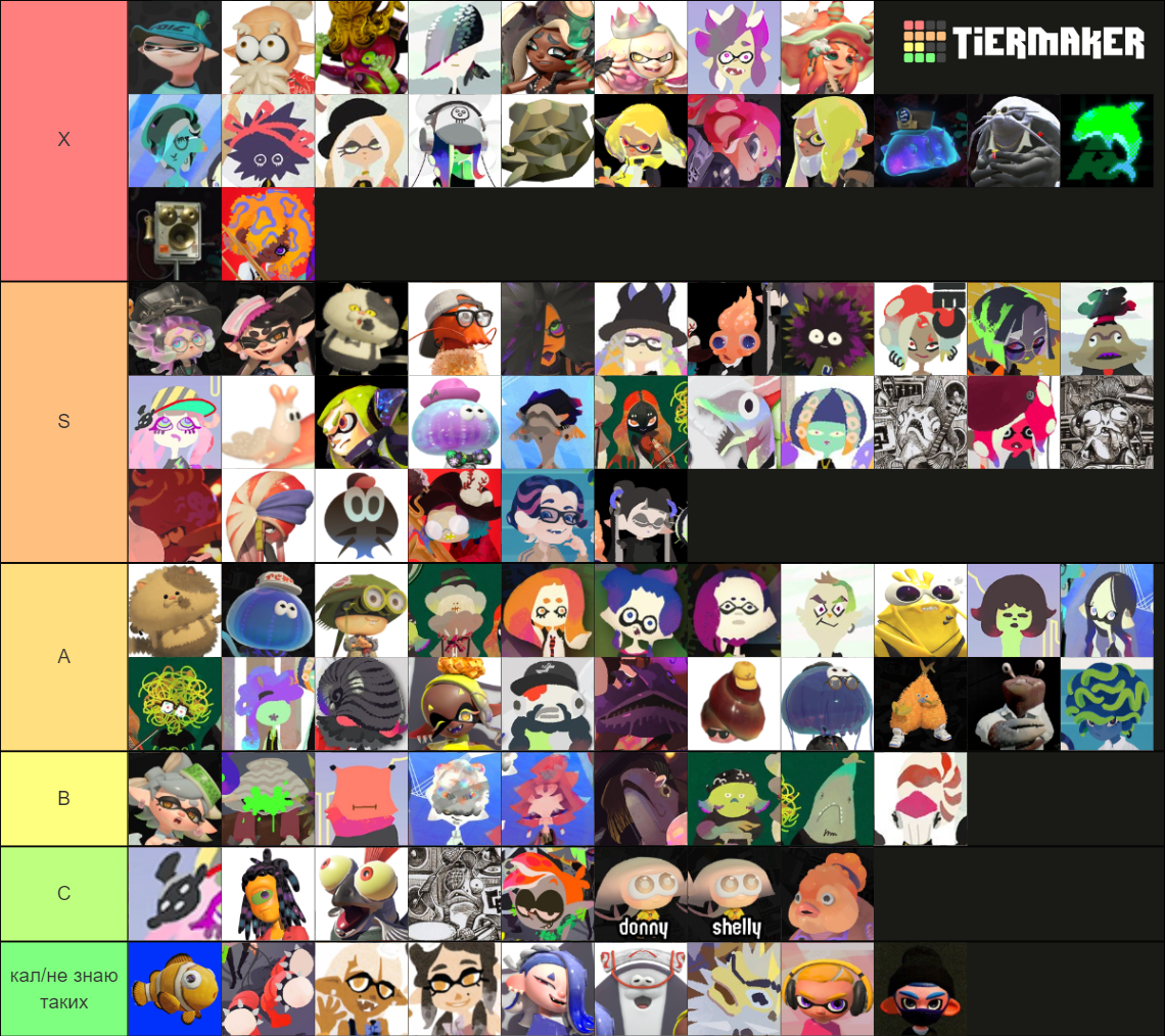 Splatoon Characters Tier List (Community Rankings) - TierMaker
