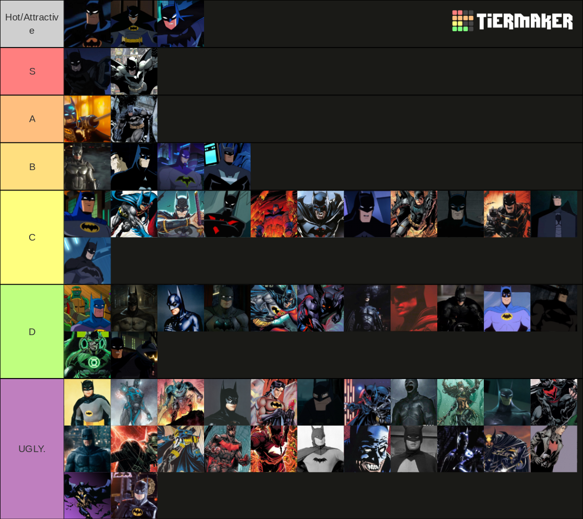 Versions of Batman Tier List (Community Rankings) - TierMaker