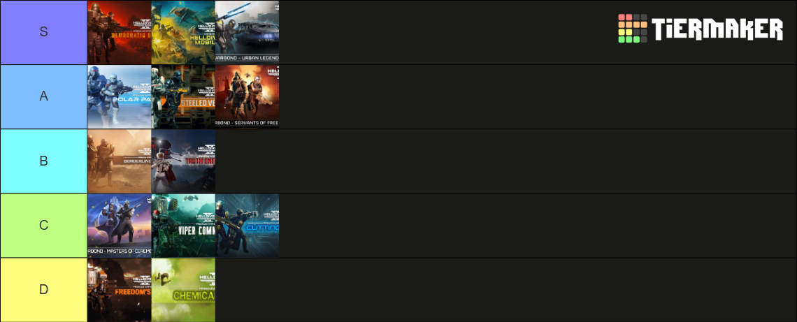 Best Helldivers Warbond Tier List (Community Rankings) - TierMaker