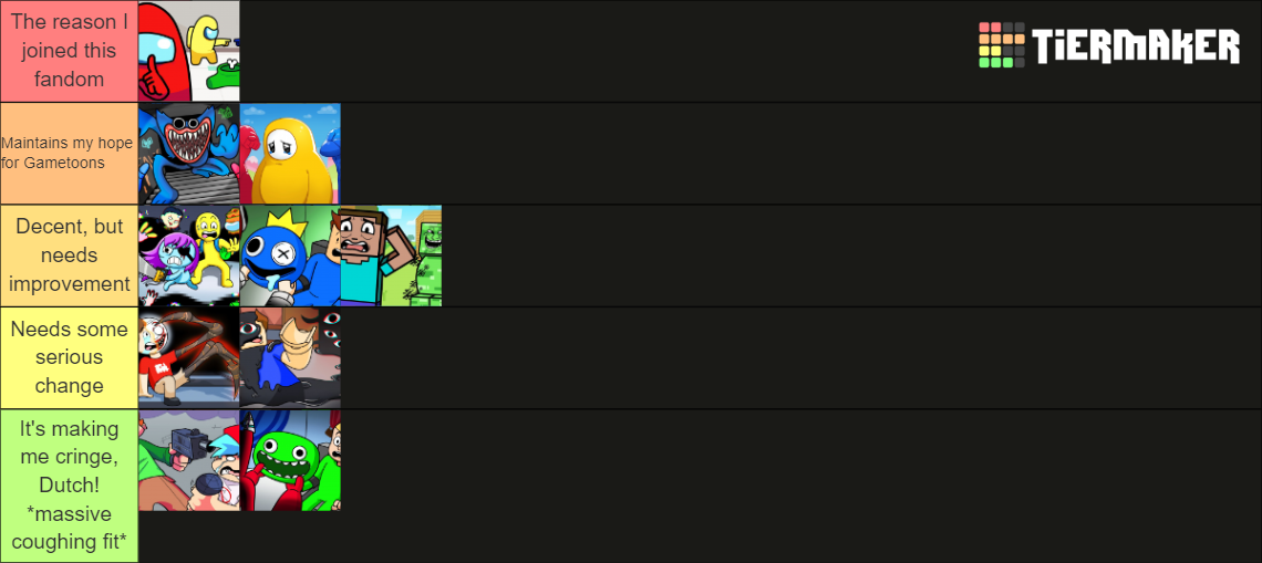 Rank Every GameToons Series Tier List (Community Rankings) - TierMaker