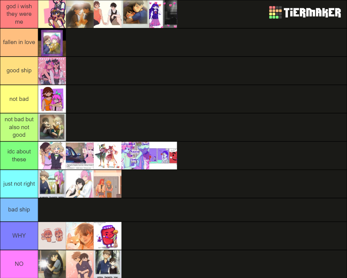 omori ships Tier List (Community Rankings) - TierMaker