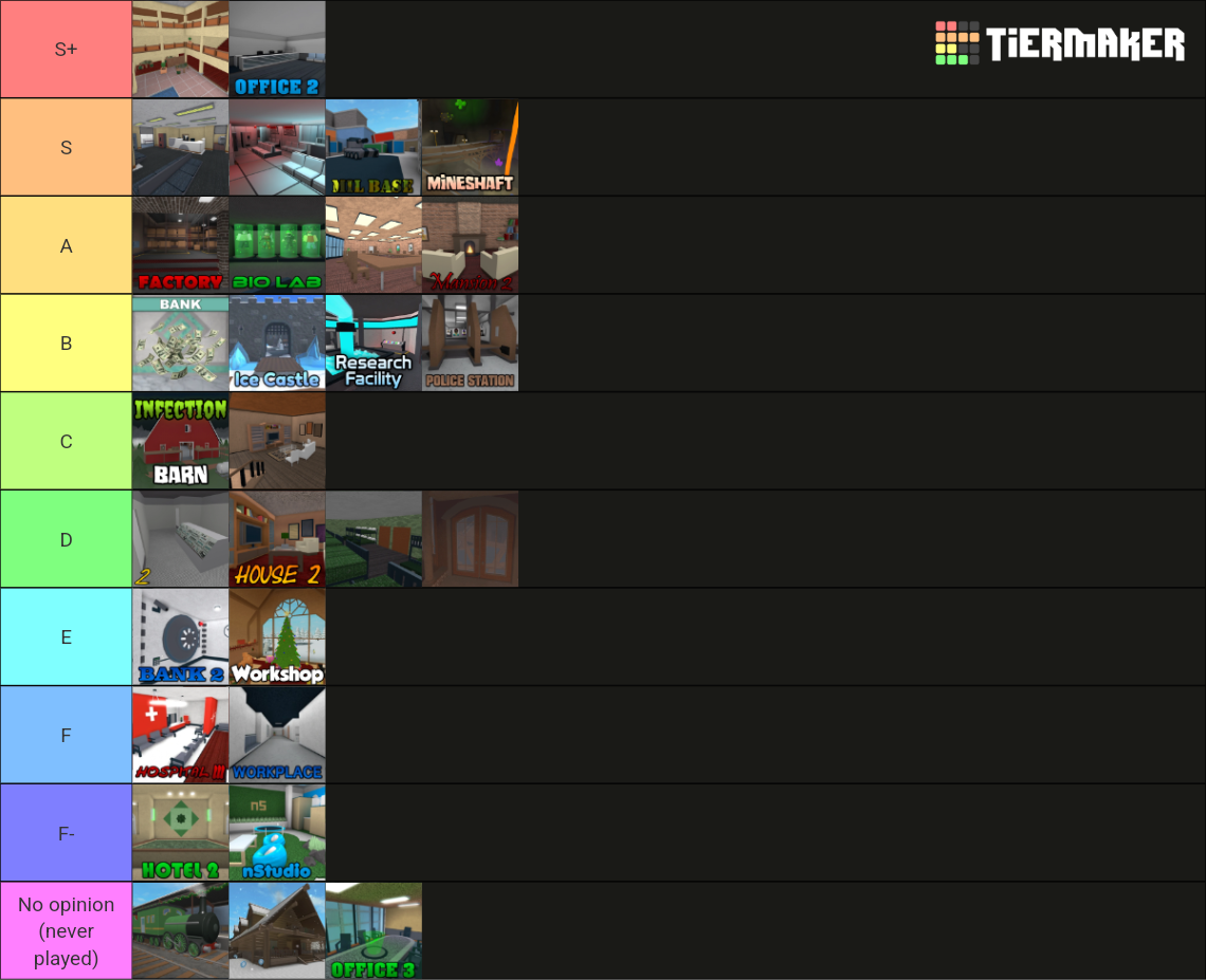 mm2 map (All maps) Tier List (Community Rankings) - TierMaker