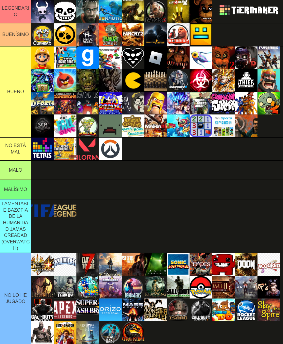Ranking Juegos Alex XD Tier List (Community Rankings) - TierMaker