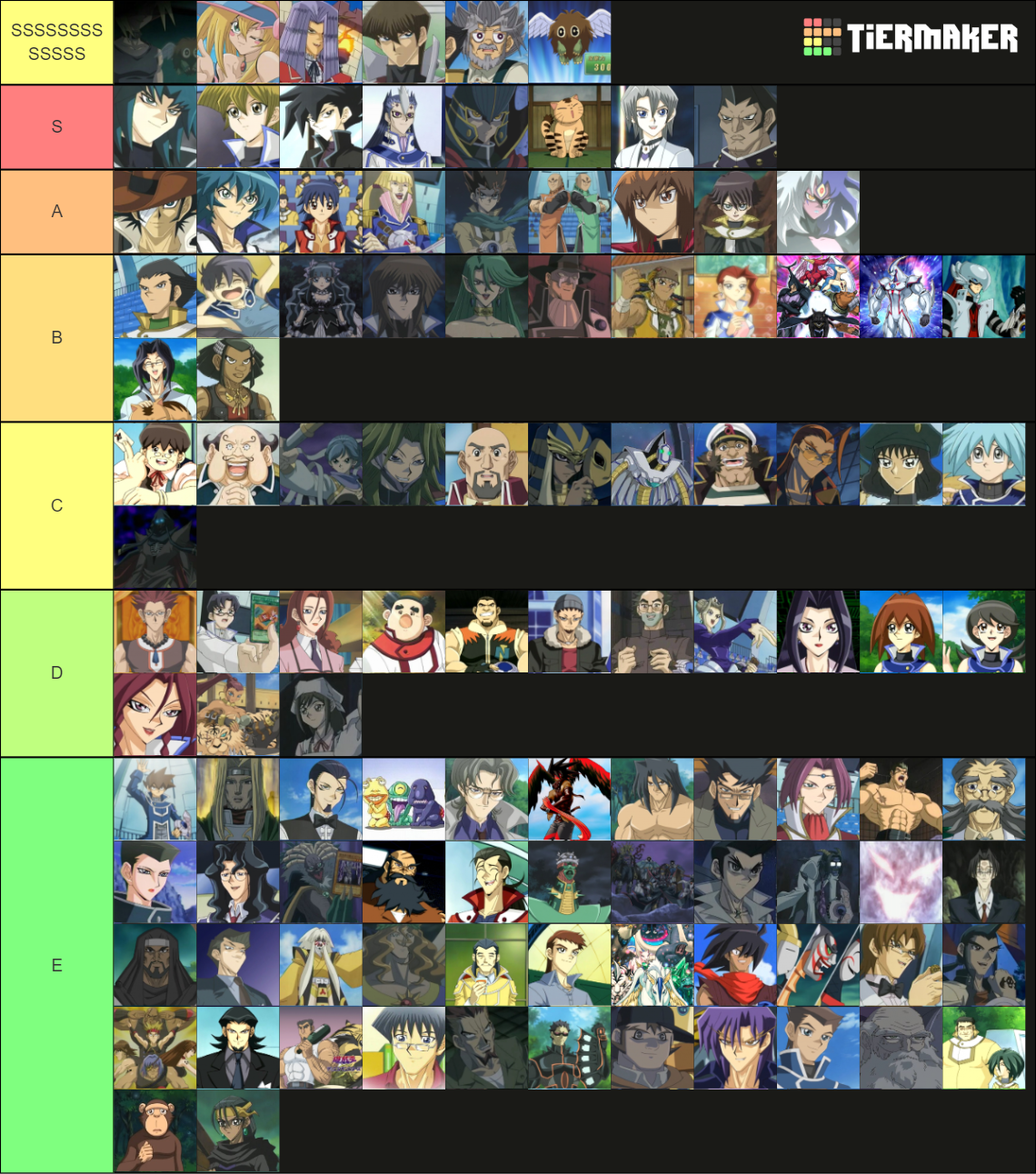 Yu-Gi-Oh! Gx All Characters Tier List (Community Rankings) - TierMaker