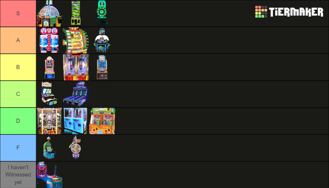 Arcade Ticket Games Tier List (Community Rankings) - TierMaker