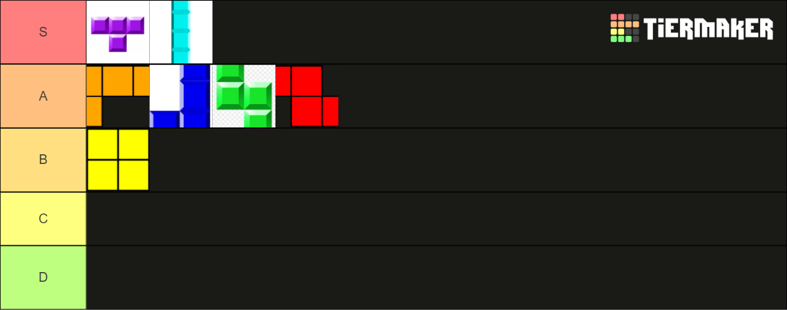 Tetris Blocks Tier List (Community Rankings) - TierMaker