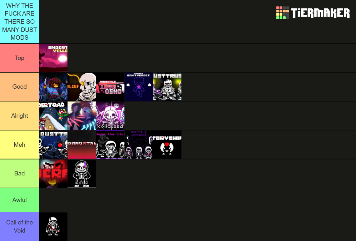 best undertale fan games. Tier List (Community Rankings) - TierMaker