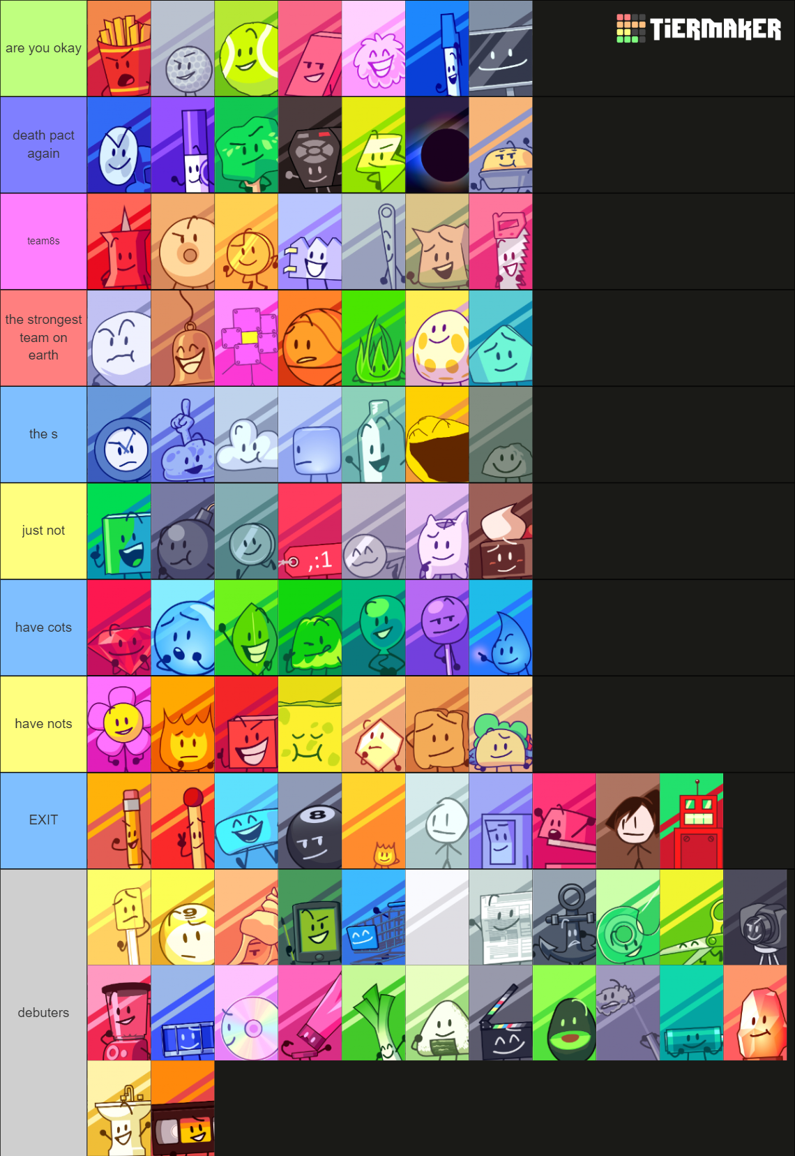 AStoneWeeg BFB Icons as of BFB 17 including all up to bfdims Tier List ...
