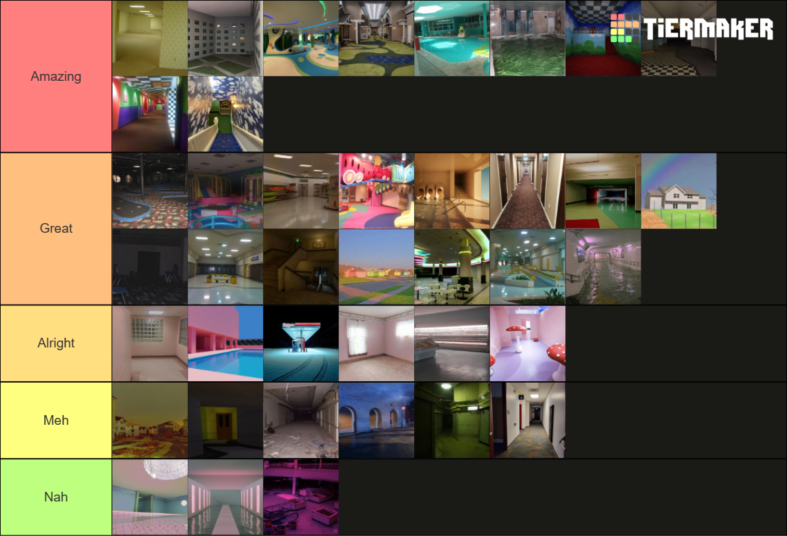 Liminal Spaces/Backrooms Tier List (Community Rankings) - TierMaker Liminal Spaces/Backrooms Tier List (Community Rankings) - TierMaker