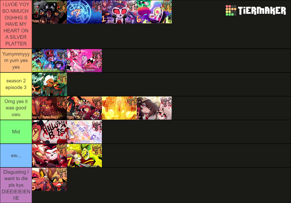 Helluva Boss Episode TierList Tier List (Community Rankings) - TierMaker