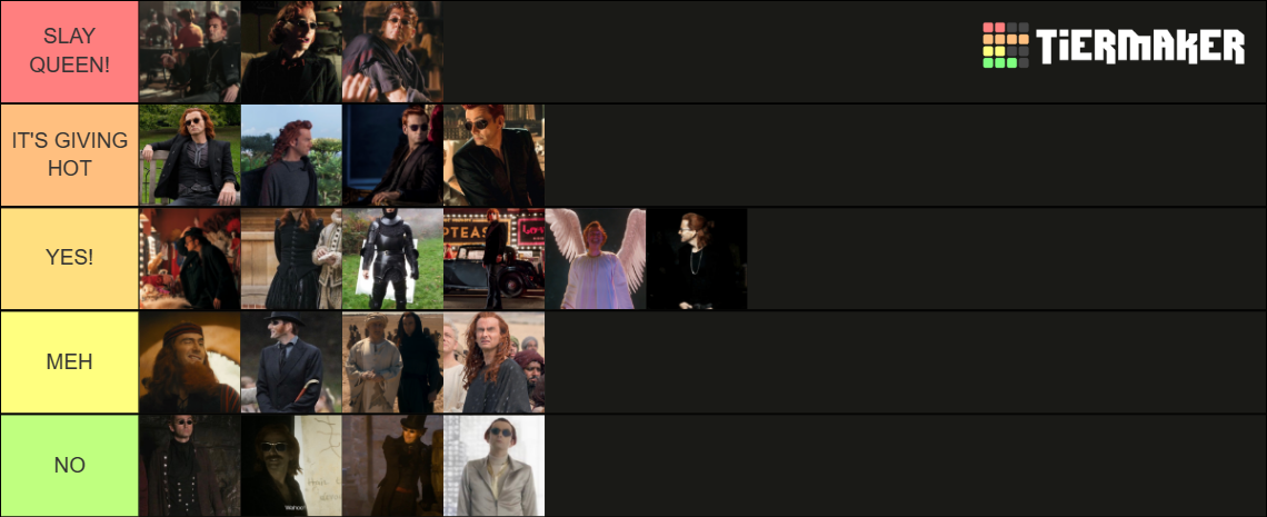 Crowley Looks, S1-S2 (Good Omens) Tier List (Community Rankings ...
