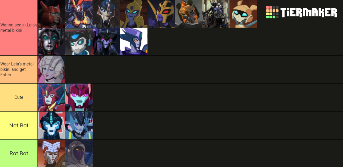 The Transformers Fem Bot Tier List (Community Rankings) - TierMaker