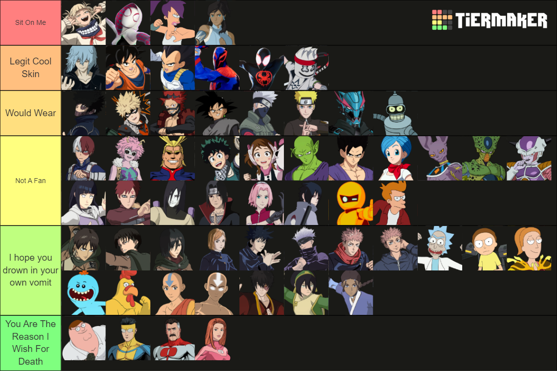 Fortnite Cel Shading Skins (2021-2024) Tier List (Community Rankings ...