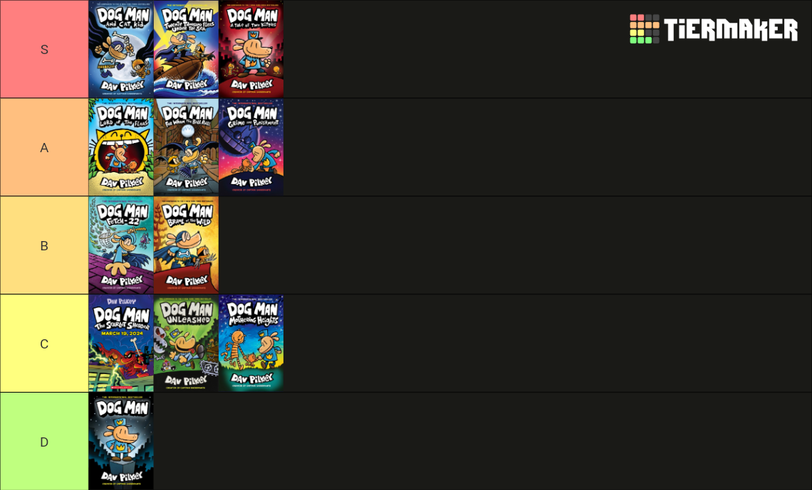 Dog Man Books 1-12 Tier List (Community Rankings) - TierMaker