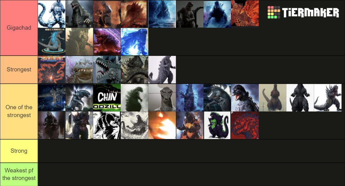 Godzilla powerscaling Tier List (Community Rankings) - TierMaker