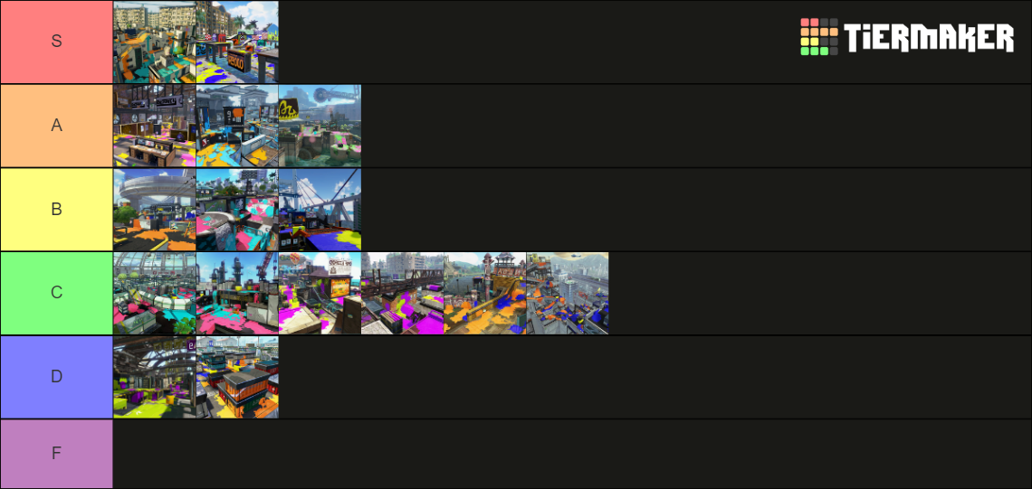 All Splatoon maps (1, 2, 3 (Chill season 2022)) Tier List (Community ...
