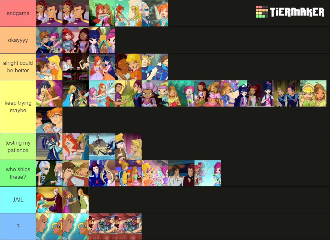 winx club ships Tier List (Community Rankings) - TierMaker