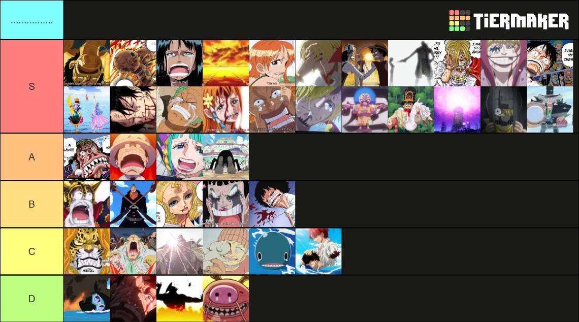 One Piece Emotional Moments Tier List (Community Rankings) - TierMaker