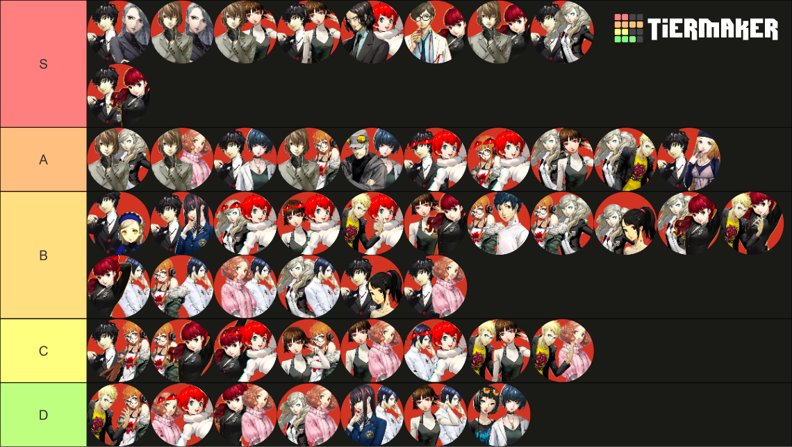 Persona Ships [all games] Tier List (Community Rankings) - TierMaker