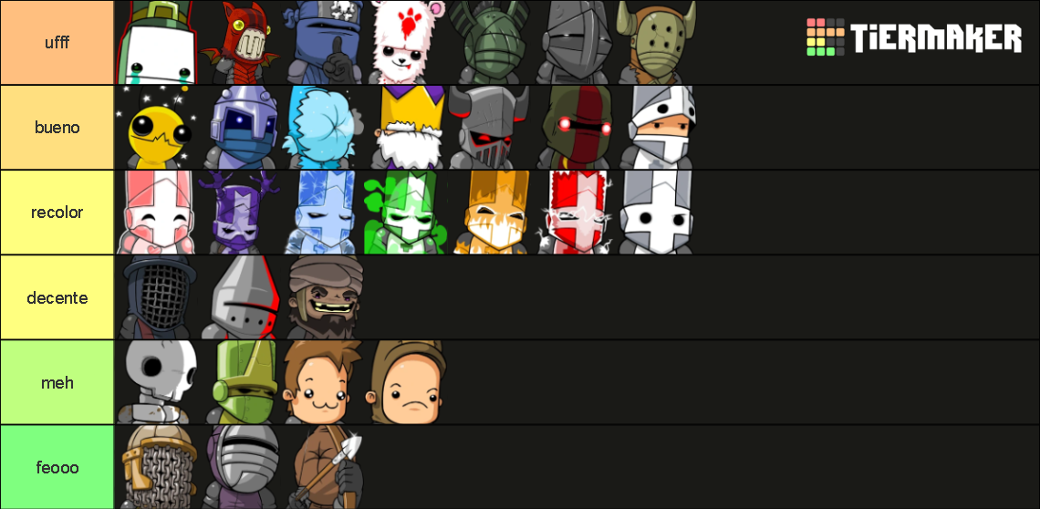 Playable Castle Crashers Characters! Tier List (Community Rankings ...