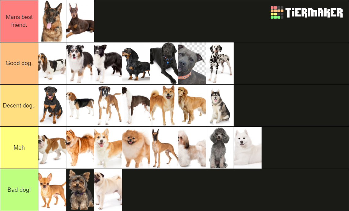 Dog Breeds. Tier List (Community Rankings) - TierMaker