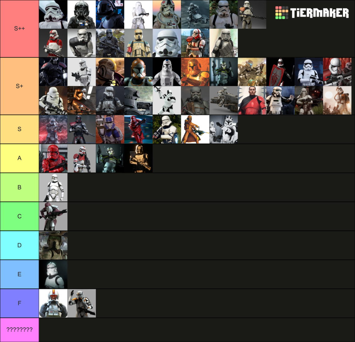 Star Wars Trooper Variants (Use this one) Tier List (Community Rankings ...