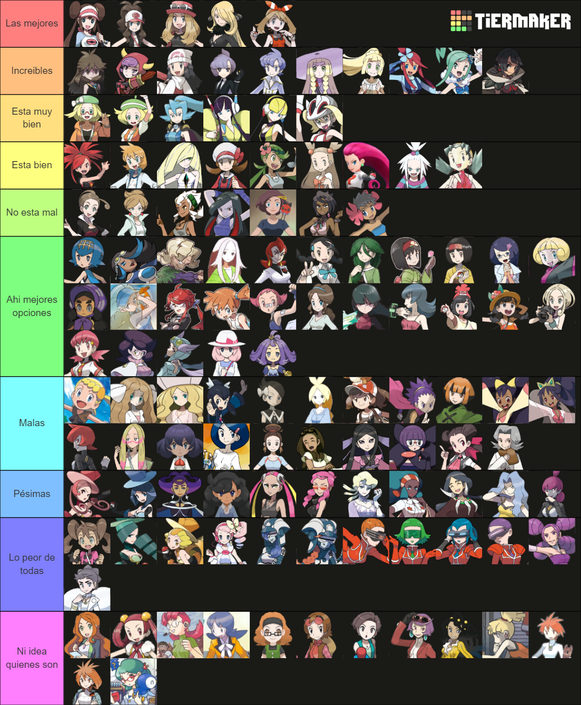 Pokemon Female Characters Tier List (Community Rankings) - TierMaker