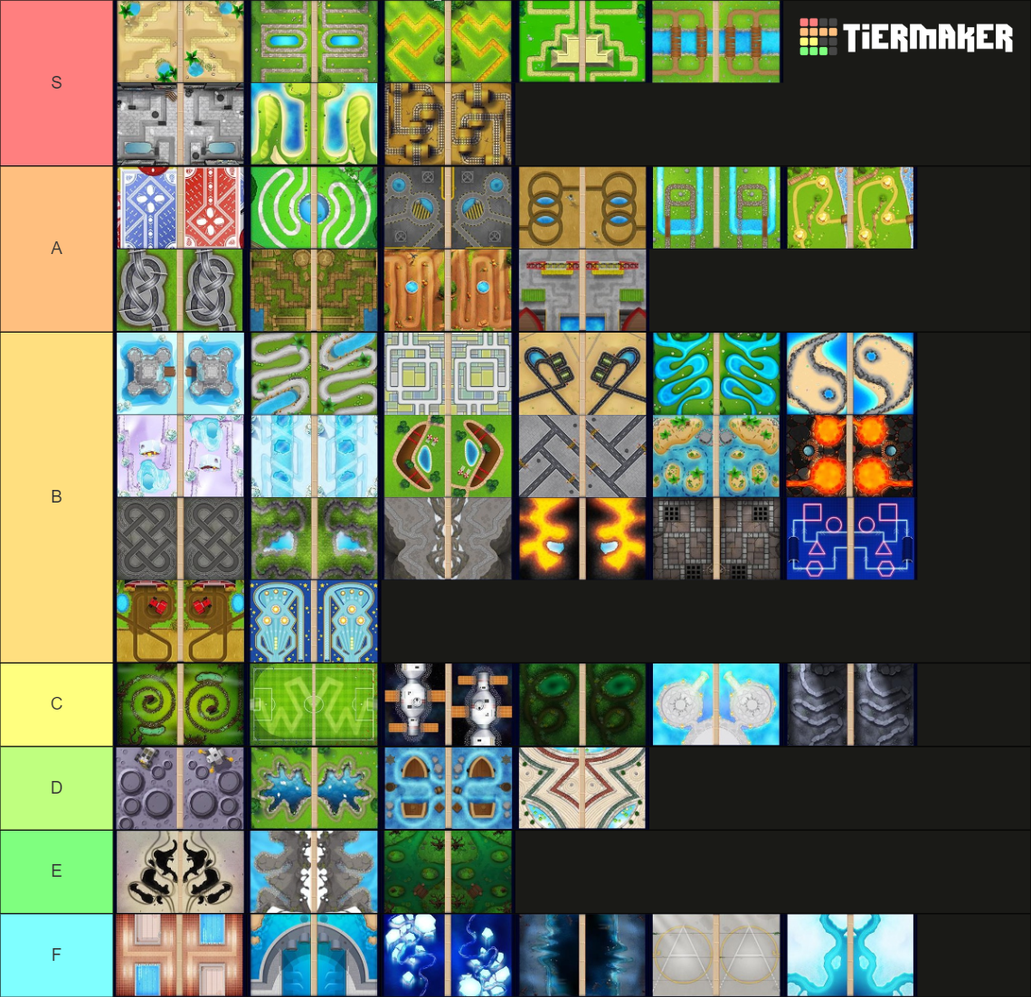 BTD Battles Maps Tier List (Community Rankings) - TierMaker