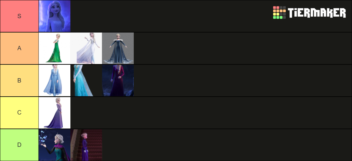 Elsa's outfits Tier List (Community Rankings) - TierMaker