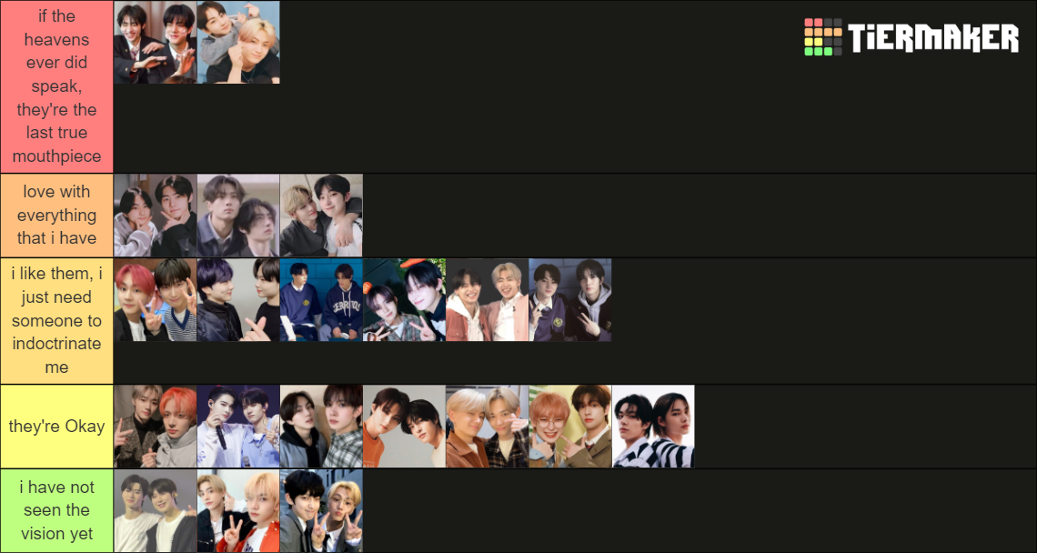 enhypen ships Tier List (Community Rankings) - TierMaker