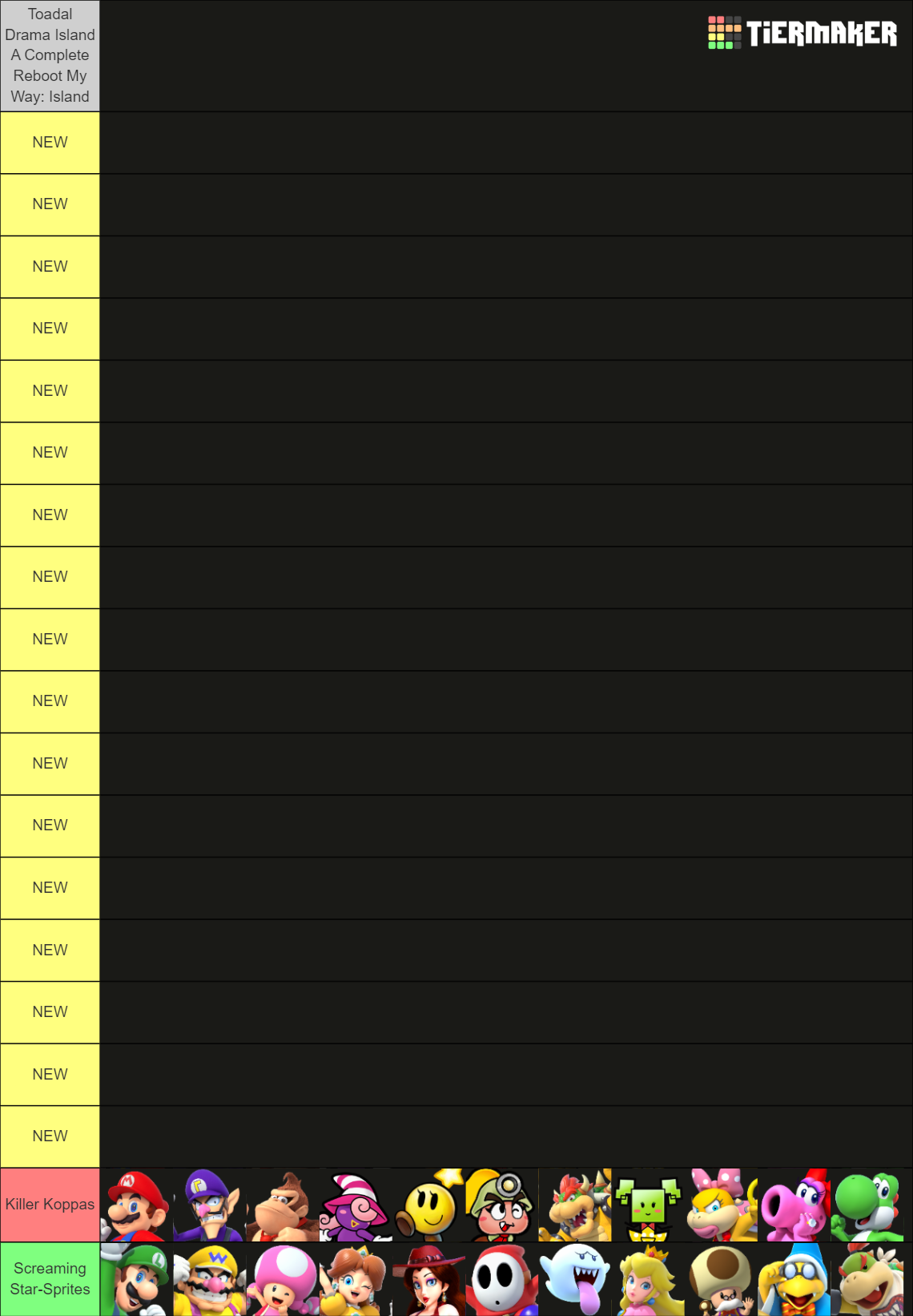 Super Mario Characters: Everyone! Tier List (Community Rankings ...