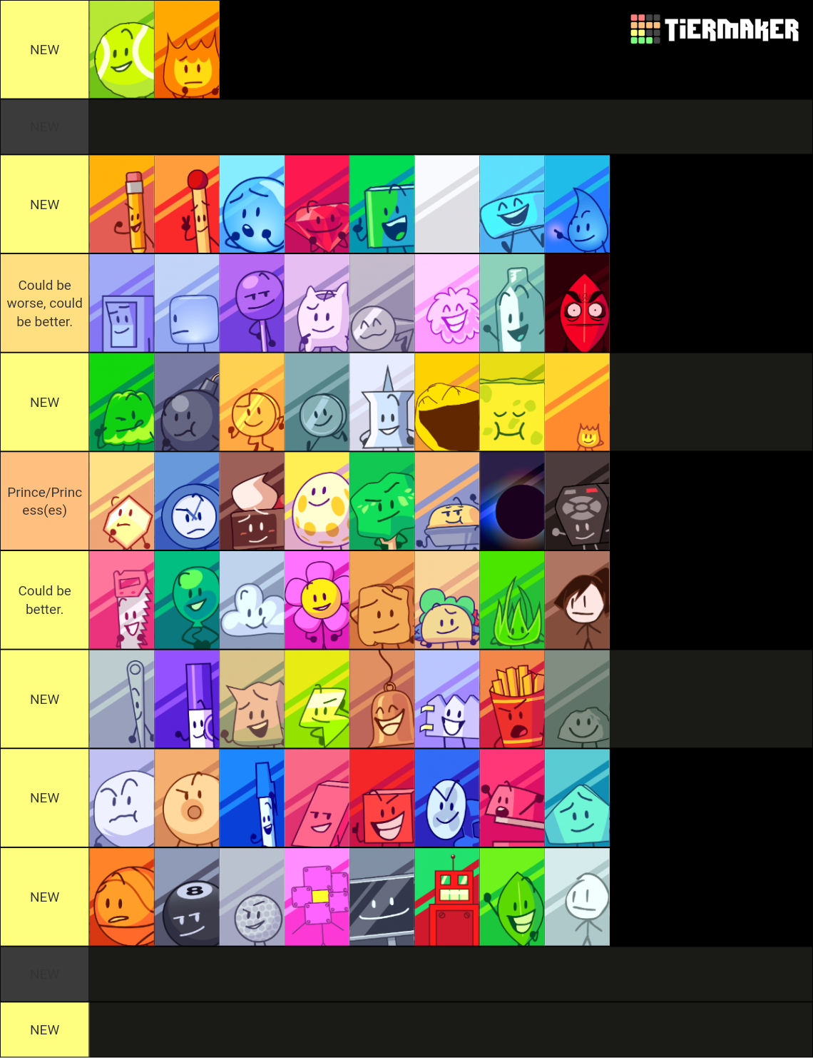 AStoneWeeg BFB Icons as of BFB 17 including all up to bfdims Tier List ...