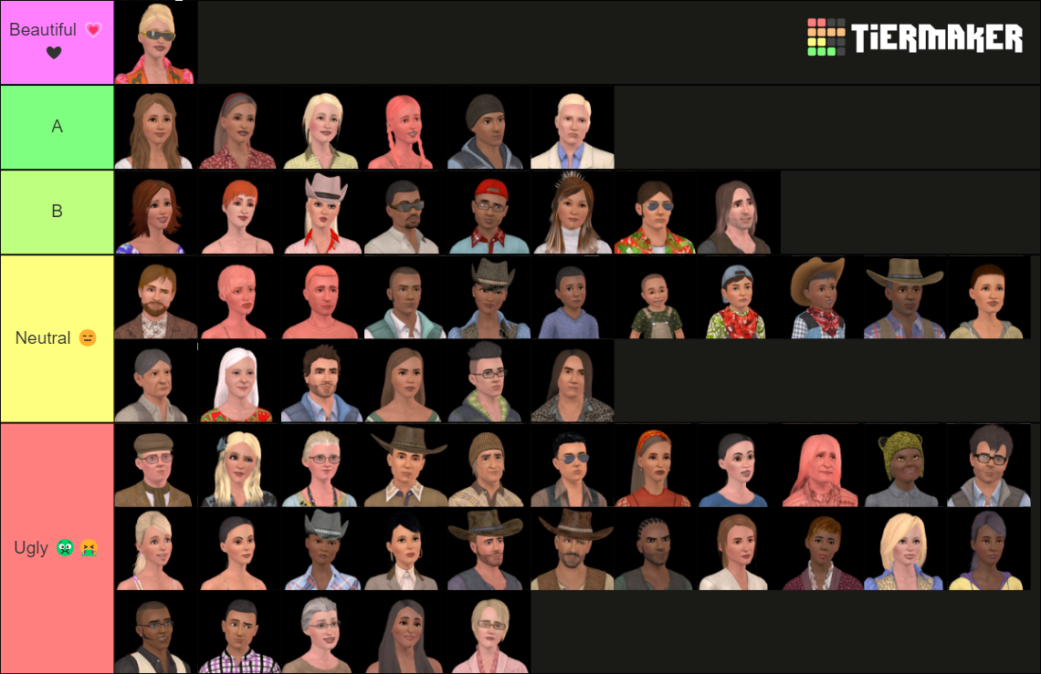THE SIMS 3 : ALL APPALOOSA PLAINS CHARACTERS+ TOWNIES +GHOST Tier List ...