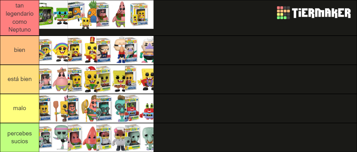 spongebob funko pop Tier List (Community Rankings) - TierMaker