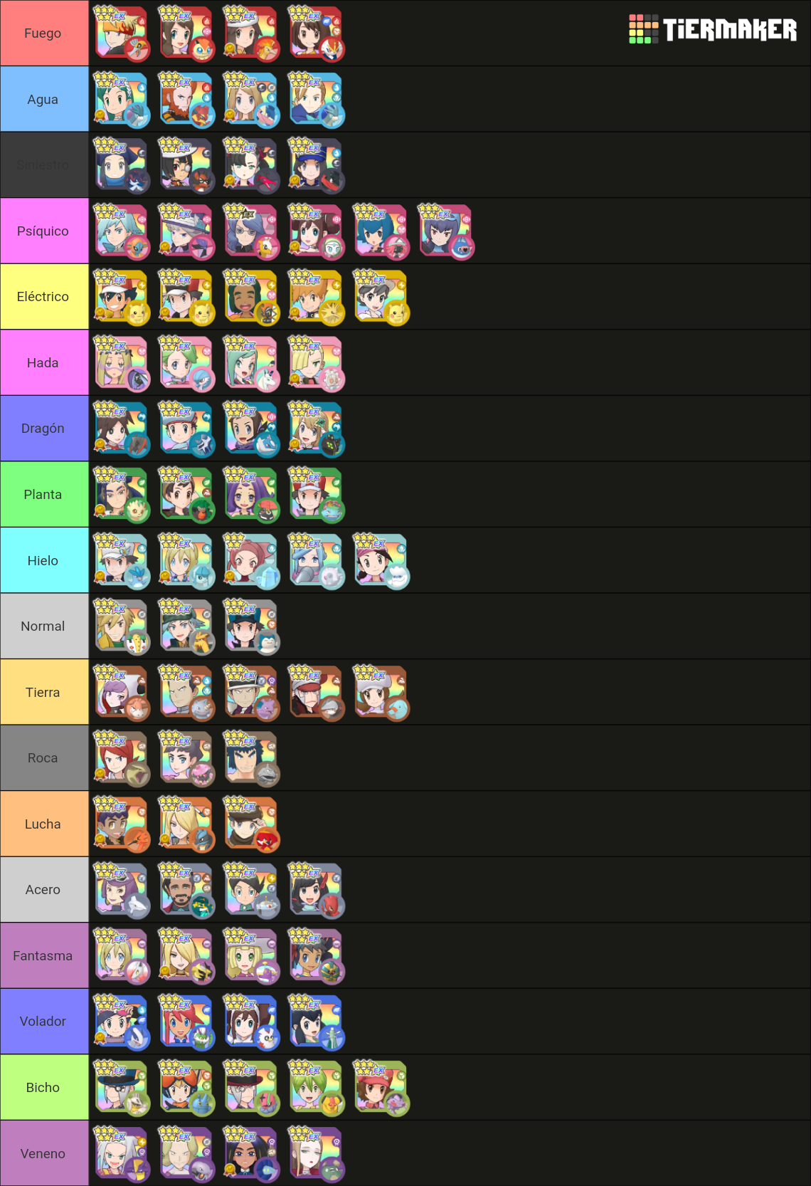 Pokémon Masters EX SAGES Type-Colored Tier List (Community Rankings ...
