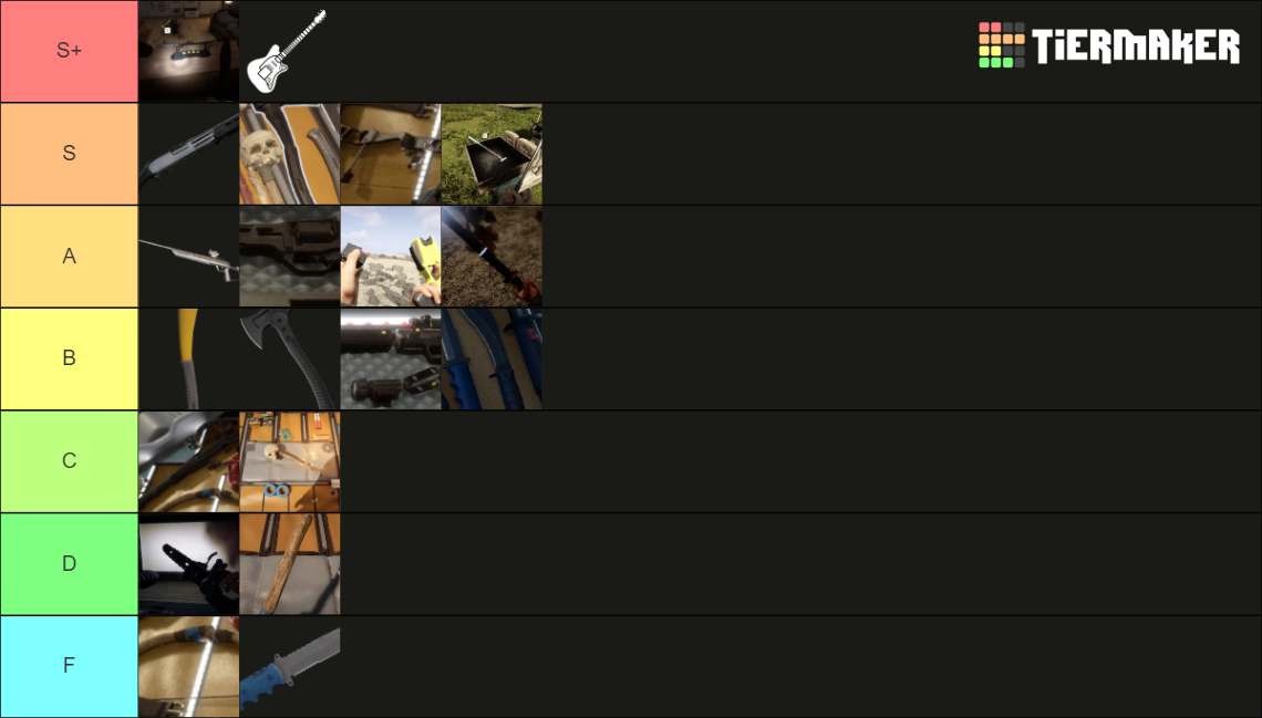 sons of the forest weapon Tier List (Community Rankings) - TierMaker