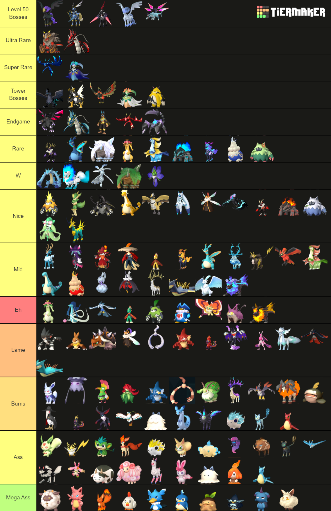 Palworld Pals Tier List (Community Rankings) - TierMaker